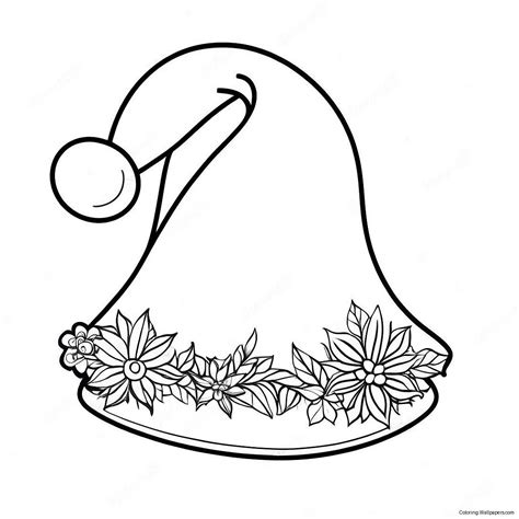 Festive Santa Hat Coloring Page 27755 21929