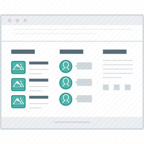 layout browser website footer ui user interface workflow icon