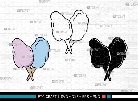 Cotton Candy Svg Candy Silhouette Graphic By Pixel Elites · Creative Fabrica