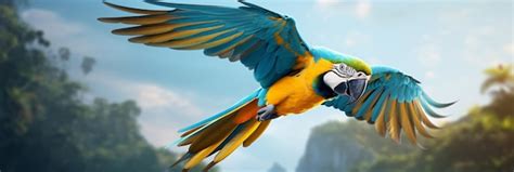 Premium Photo Parrot In Flight