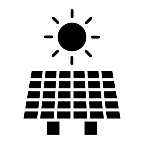 Vecteurs Et Illustrations De Symbole Panneau Solaire En Téléchargement