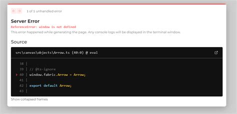 window fabric window is undefined error in next js v12 3 1 · issue