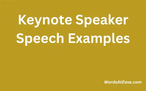 6 Keynote Speaker Speech Examples Words At Ease 6 Keynote Speaker Speech Examples Words At Ease