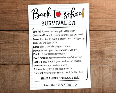 Teacher Survival Kit Printable Pdf Printable Free Templates