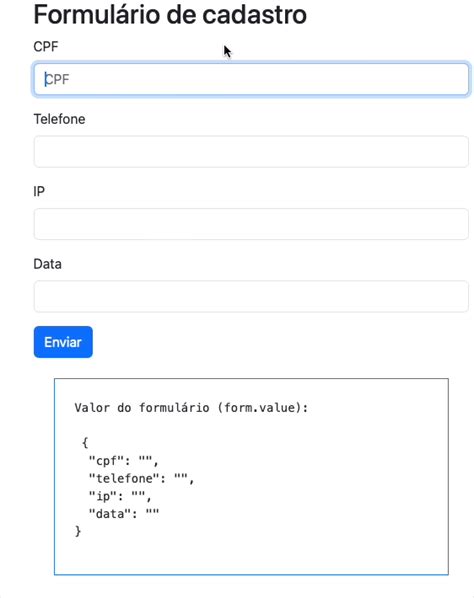 Como Aplicar Uma M Scara De Telefone Cpf Ip E Data Ngx Mask