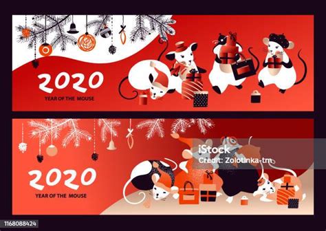 중국 새해 복 구 2020 흰색 쥐 마우스와 새해 복 많이 받으시고 자말 하기 위한 템플릿 카드입니다 음력 별자리 표지판입니다