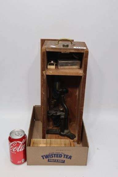 Vintage Unity Mfg Co Microscope With Case Dixons Auction At Crumpton