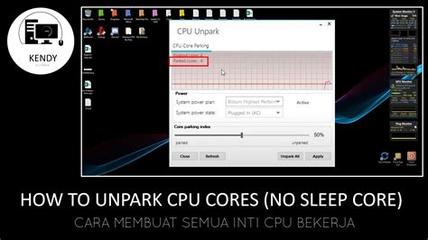Cara Membuat Semua CPU Bekerja How To Unpark CPU Cores No Sleep Cores YouTube