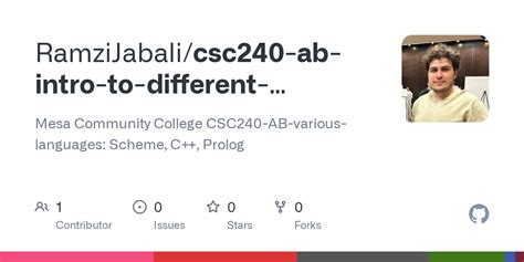 github ramzijabali csc240 ab intro to different languages mesa