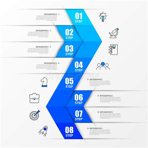 Infographic Design Template Timeline Concept With 8 Steps Can Be Used For Workflow Layout
