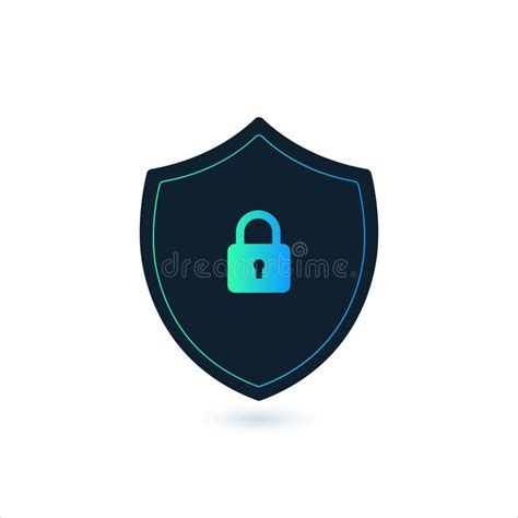 Shield Security Icon With Lock Protection Safety Firewall Icon
