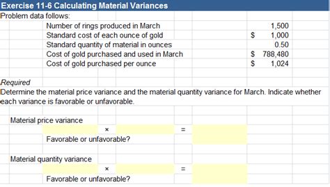 Solved Exercise Calculating Material Variances Problem Chegg Com