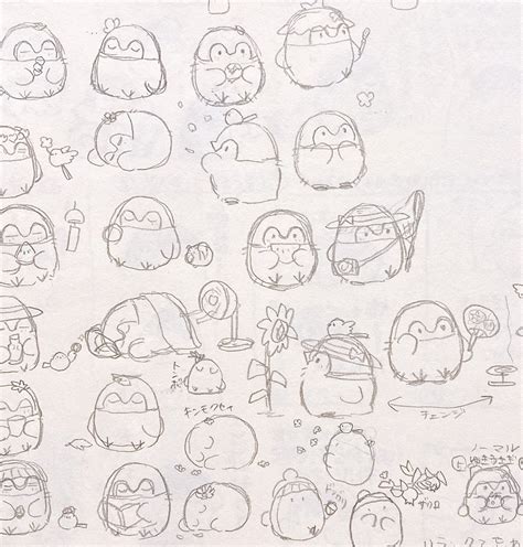 「鉛筆で描いたコウペンちゃんたち 」るるてあの漫画