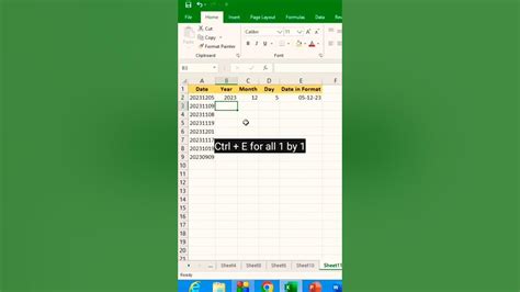 Flash Fill Excel Exceltricks Excelshortcts Youtubeshorts Ytshorts