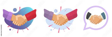 Shaking Hands Handshake Icon Vector Graphic Illustration Strong