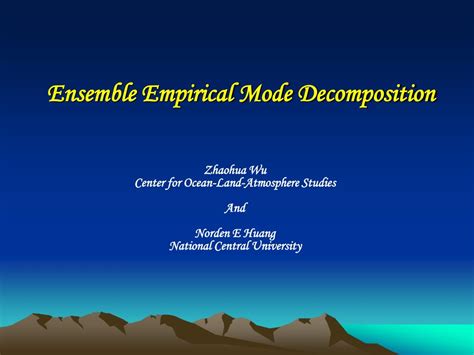 Ppt Ensemble Empirical Mode Decomposition Powerpoint Presentation