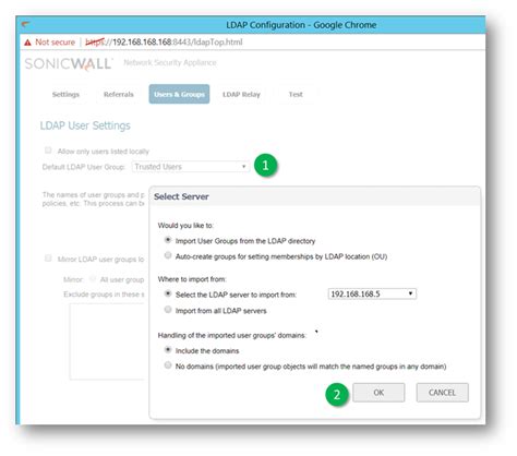 Configuring Active Directory Ldap Over Tls Certificate Sonicwall