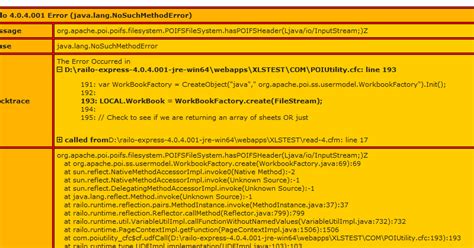 java lang nosuchmethoderror org apache poi poifs filesystem
