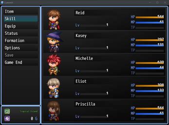 RPG Maker WYSIWYG UI Editor Main Menu By Aerosys