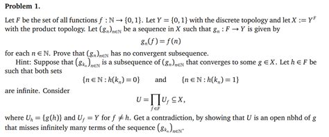 solved problem 1 let f ﻿be the set of all functions