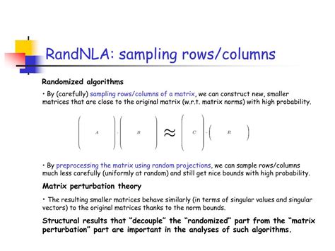 Ppt Randomized Numerical Linear Algebra Randnla Past Present