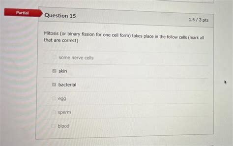 Solved Mitosis Or Binary Fission For One Cell Form Takes Chegg
