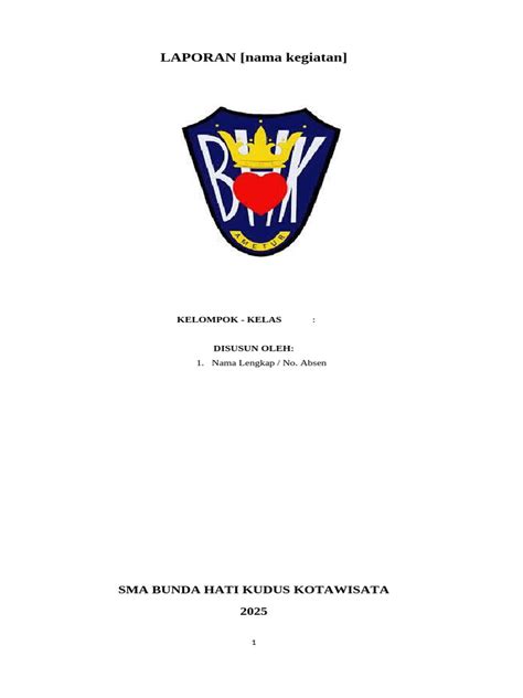 Contoh Layout Laporan Pdf