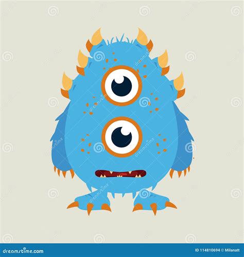 Monstruo Enojado De La Historieta Stock de ilustración Ilustración de