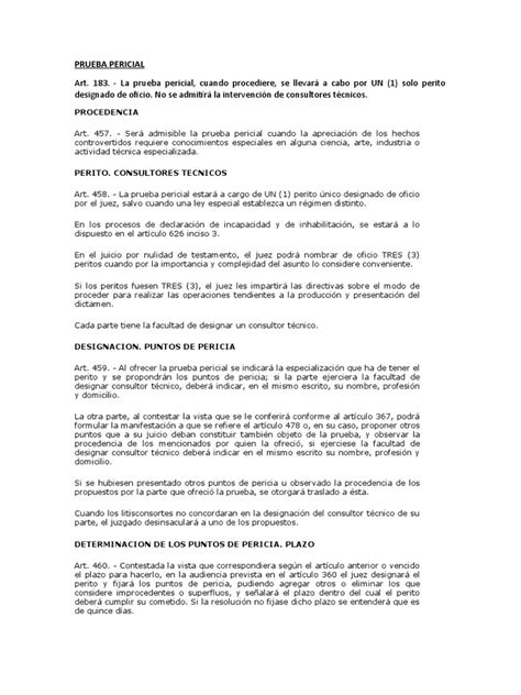Prueba Pericial Pdf Testigo Experto Instituciones Gubernamentales