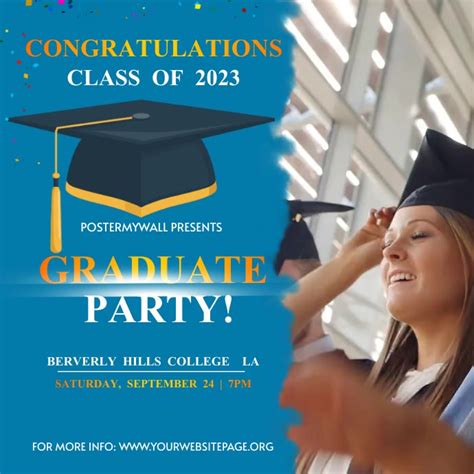 Graduation Party Poster Template Postermywall