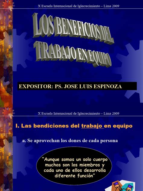 Beneficios Del Trabajo En Equipo Pdf Creencia Religiosa Y Doctrina