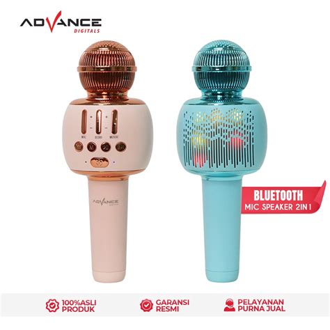 Jual Advance Ams Mic Wireless Karaoke Microphone Bluetooth Speaker In Handheld Portable