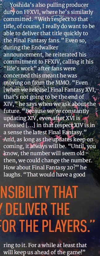 Yoshi P In The Latest Official Playstation Magazine Says I Really Do