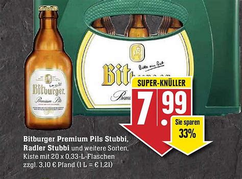 Bitburger Premium Pils Stubbi Radler Stubbi Angebot Bei EDEKA Prospekte De