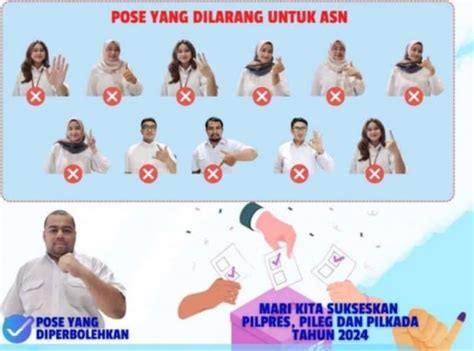 Asn Harus Tahu Ini Pose Foto Yang Dilarang Jelang Pemilu 2024