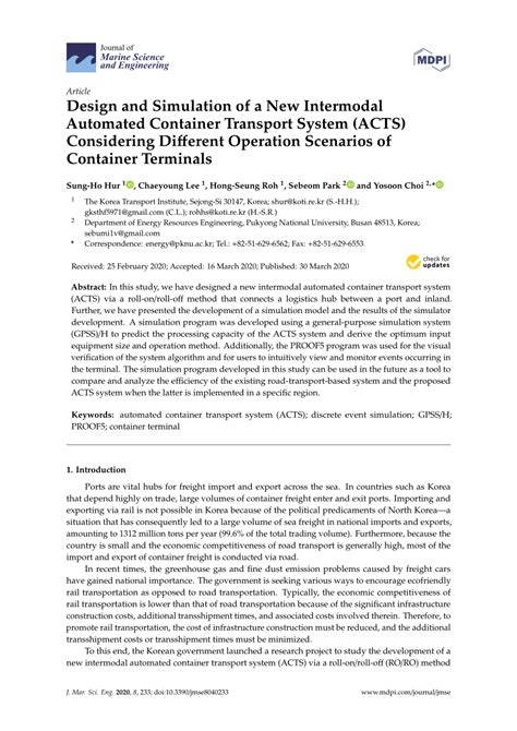 pdf design and simulation of a new intermodal automated container