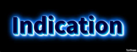 indication text effect and logo design word