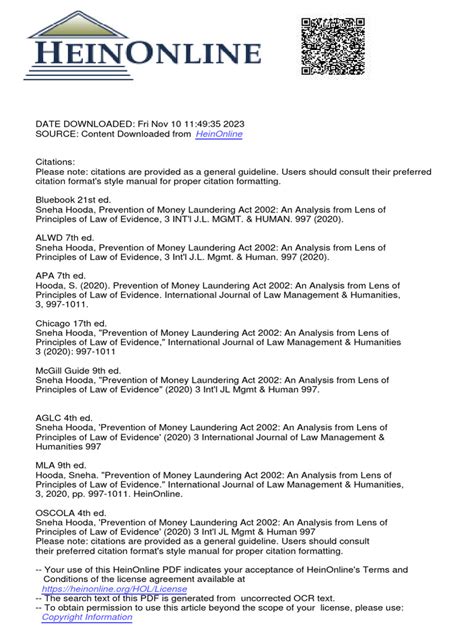 3 Issue 5 Intl Jlmgmt Human 997 Pdf Burden Of Proof Law Money