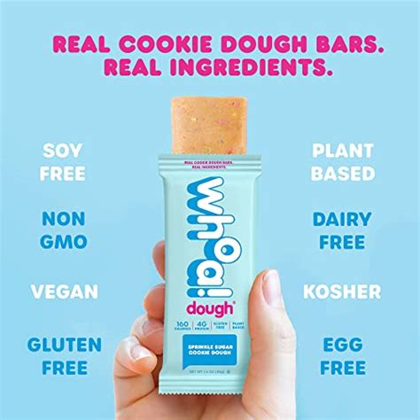 Whoa Dough Edible Cookie Dough Bars Plant Based Gluten Free Vegan