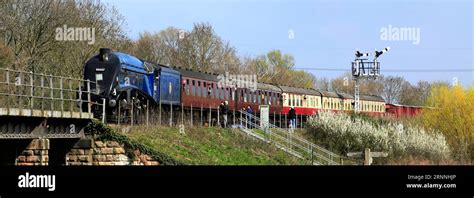 Lner Class A4 Pacific Train 60007 Sir Nigel Gresley At Nene Valley Railway Wansford Station