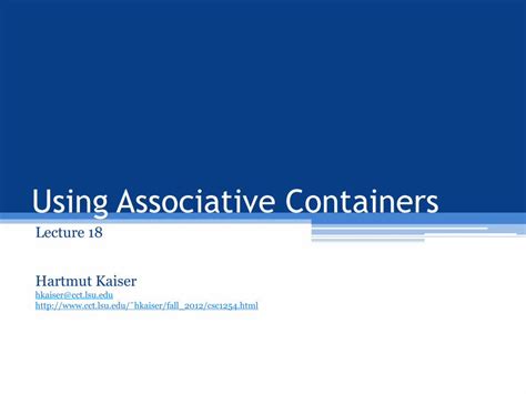 Pdf Using Associative Containers Dokumentips