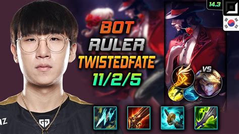 트페 원딜 템트리 룬 룰러 스태틱 기발 Ruler Twisted Fate 롤 KR 천상계 패치 14 3 YouTube