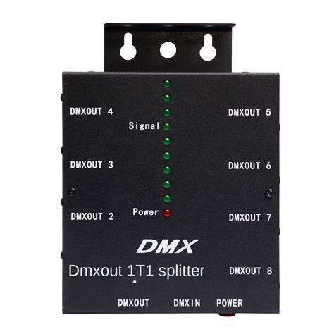 Dmx512 Signal Amplifier 8 Way Isolated DMX Splitter Pin Optical Istribution Amplifier For DJ