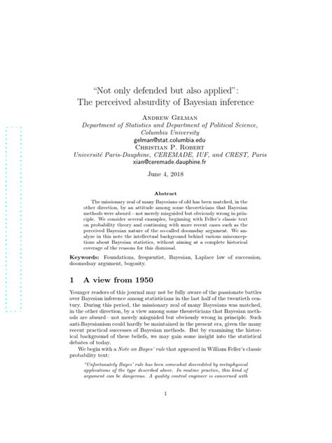 perceived absurdity of bayesian inference pdf statistical inference