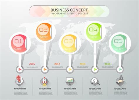 Timeline Infographics Template Can Be Used For Workflow Layout Diagram Stock Vector