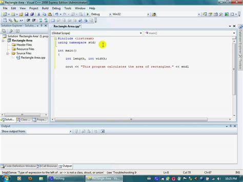 Computer Tutorials C Programming Calculating Area Of Rectangles Youtube