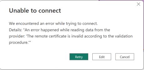 Dev Silos The Remote Certificate Is Invalid According To The