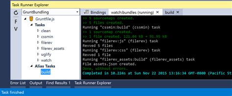 using grunt gulp for bundling and minification in asp