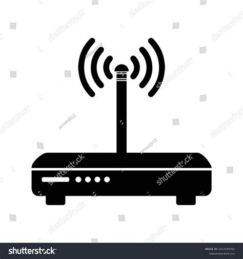 Network Wifi Connection Router Icon Black Stock Vector Royalty Free 2213191561 Shutterstock
