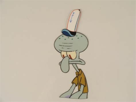 Art Spongebob Cel Animation Squidward Mad Original